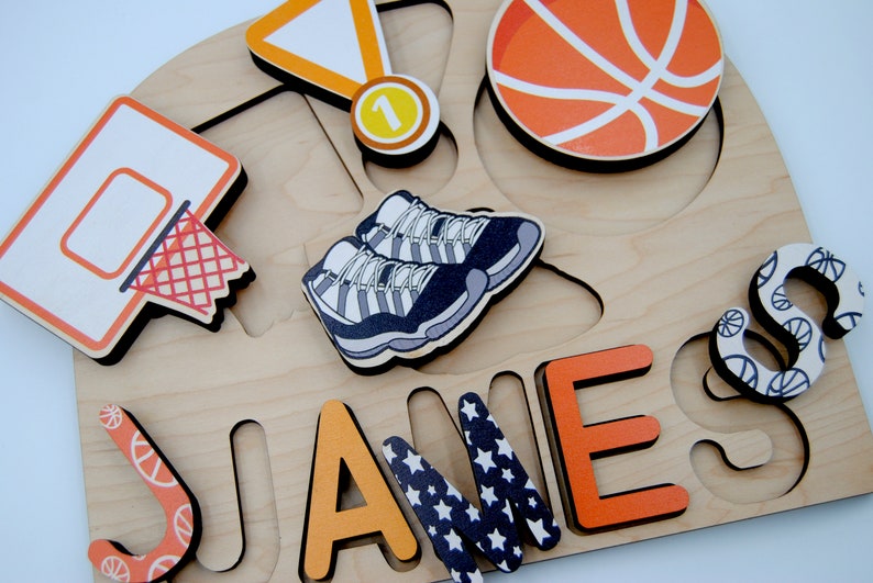 Basketball Name Puzzle for Kids. Basketball Birthday Party, Basketball ...