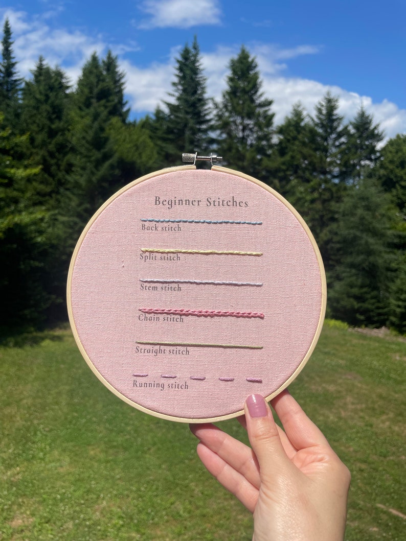Beginner Hand Embroidery PDF Pattern | Hoop Art, Instant Digital ...