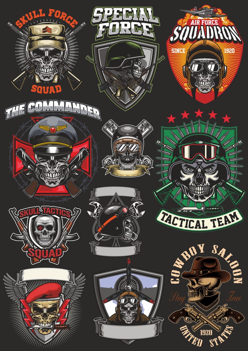 Skulls Army Force Skull Special Force Pattern for T-shirt - Etsy