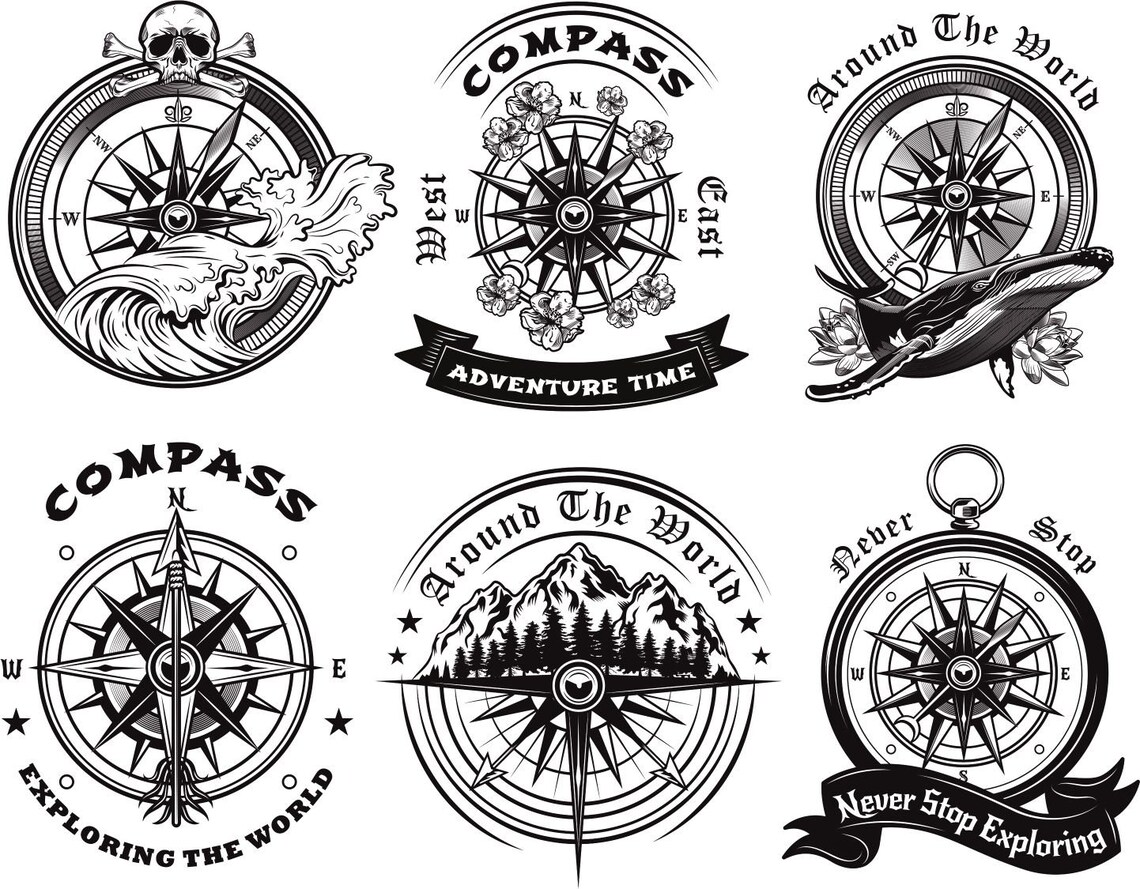 Compass Set Pattern for T-shirt Printing - CDR File - Digital File, CDR ...