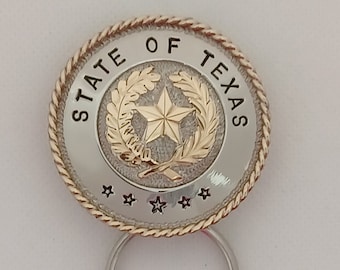 Handcrafted Texas Key Chain With State Seal - Etsy