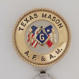 Handcrafted Texas Masonic Key Chain With Double Flags - Etsy