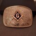 Hand Engraved Trophy Buckle With Master Mason Emblem - Etsy