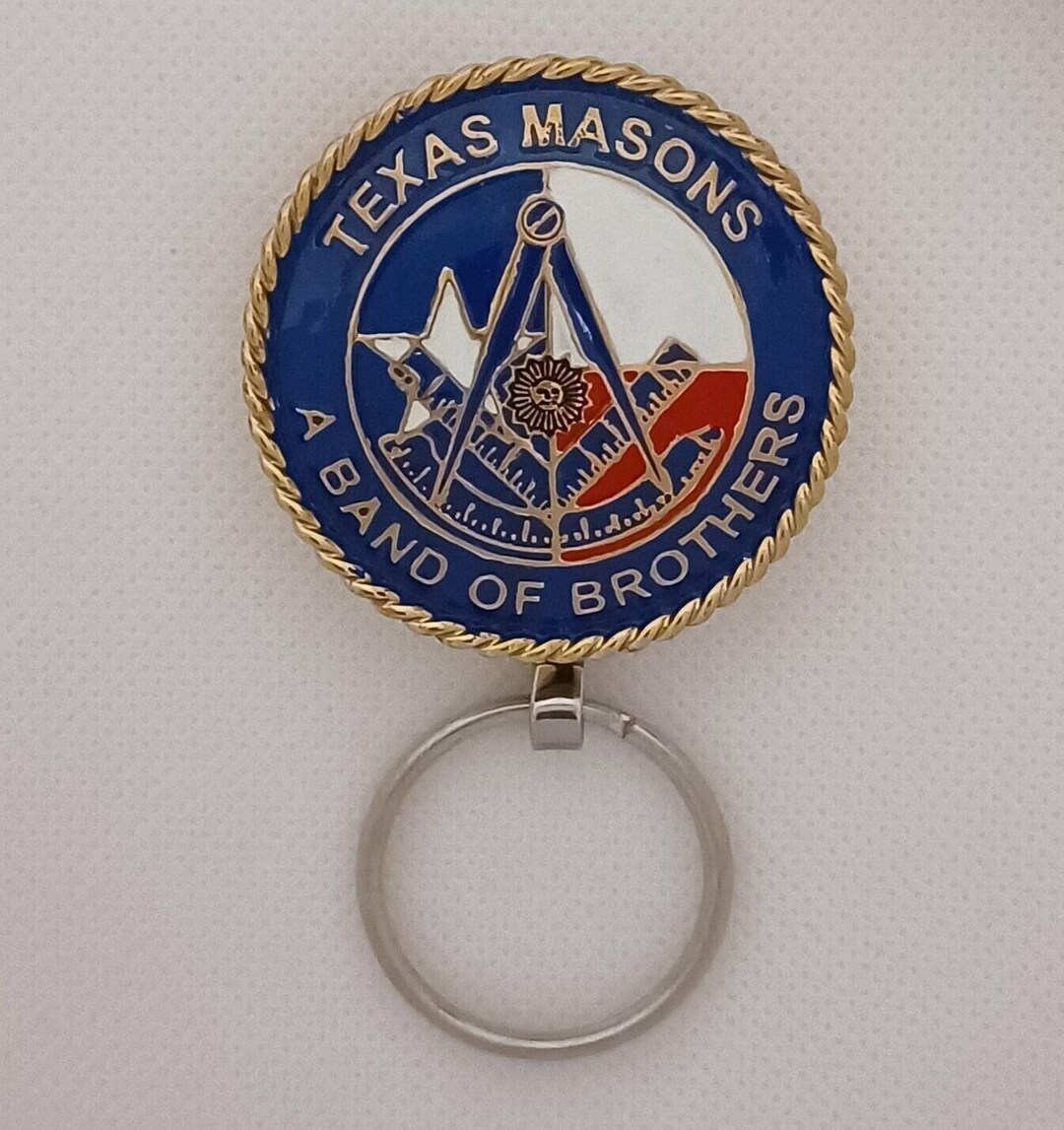 Handcrafted Texas Past Master Masonic Key Chain With Texas Flag - Etsy