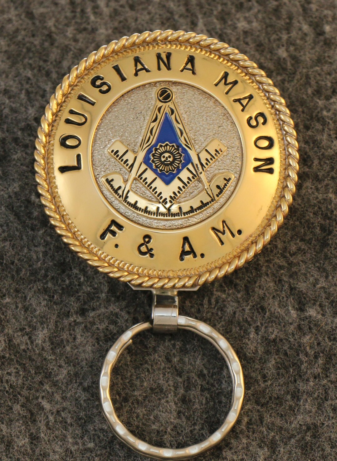 Handcrafted Louisiana Masonic Key Chain - Etsy