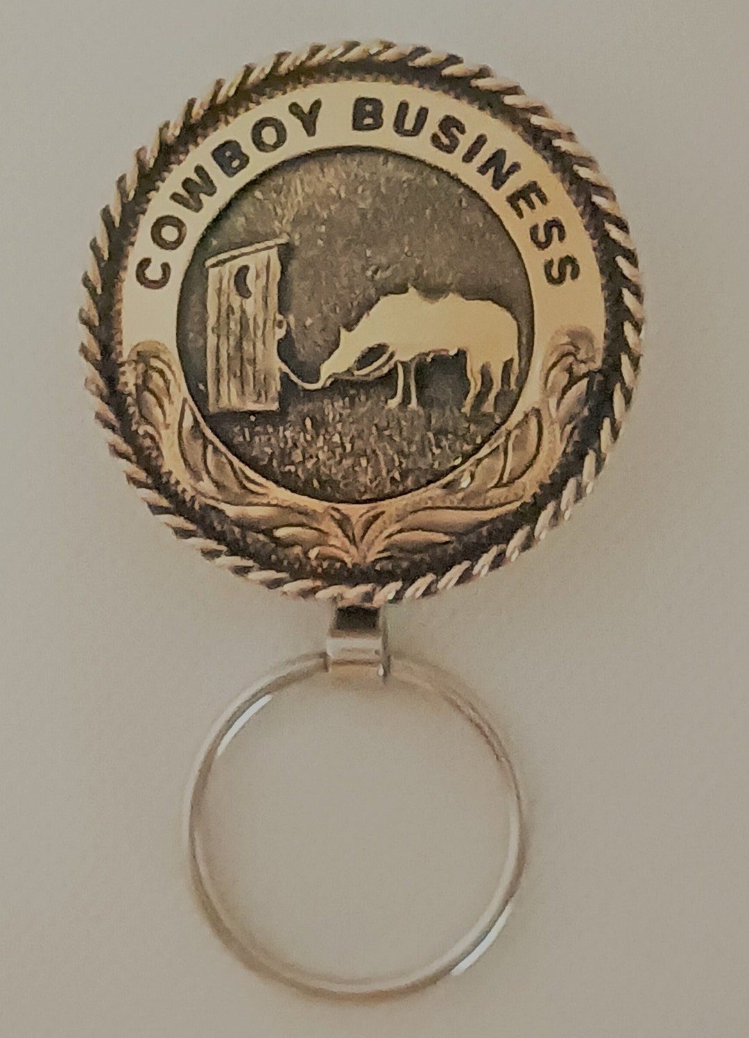 Handcrafted Key Chain COWBOY BUSINESS - Etsy
