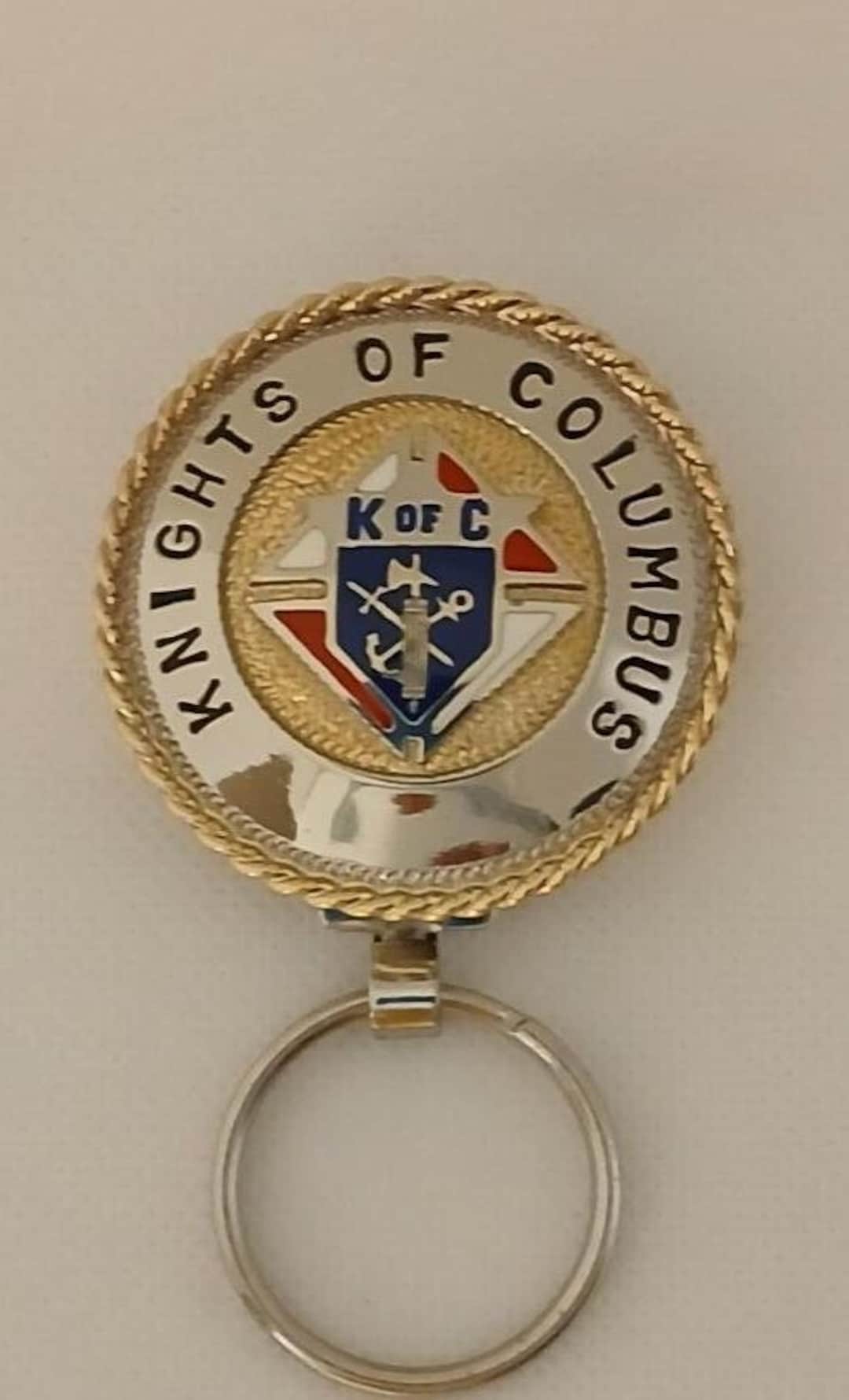 Handcrafted Knights of Columbus Keychain - Etsy