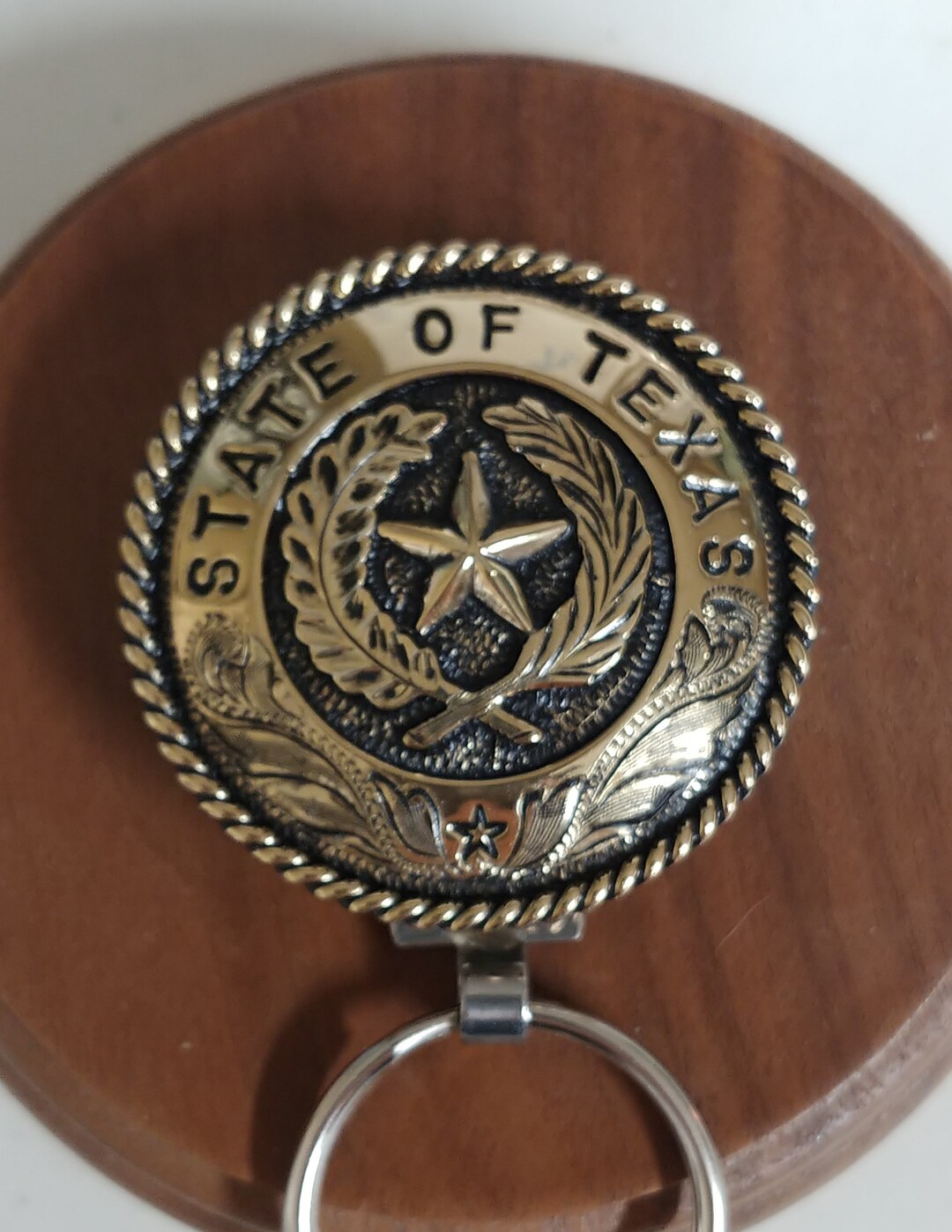 Handcrafted Texas Key Chain With State Seal - Etsy