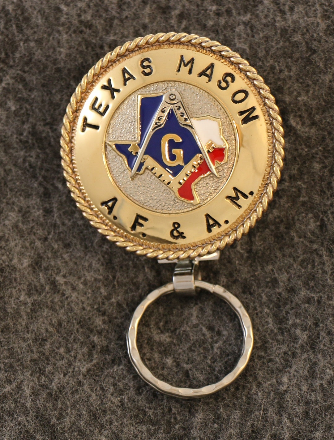 Master Mason Key Chain With Texas - Etsy