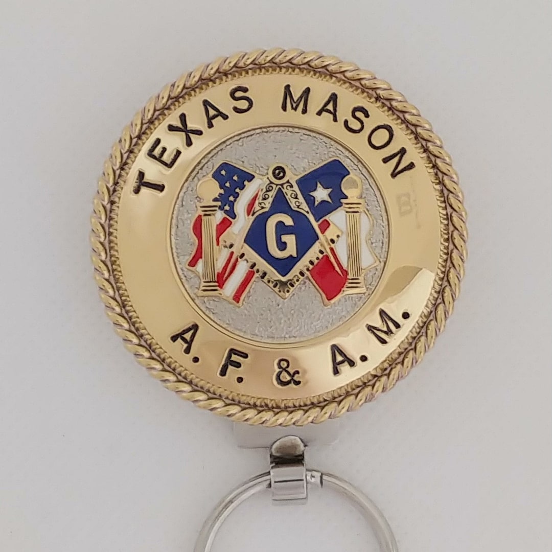 Handcrafted Texas Masonic Key Chain With Double Flags - Etsy