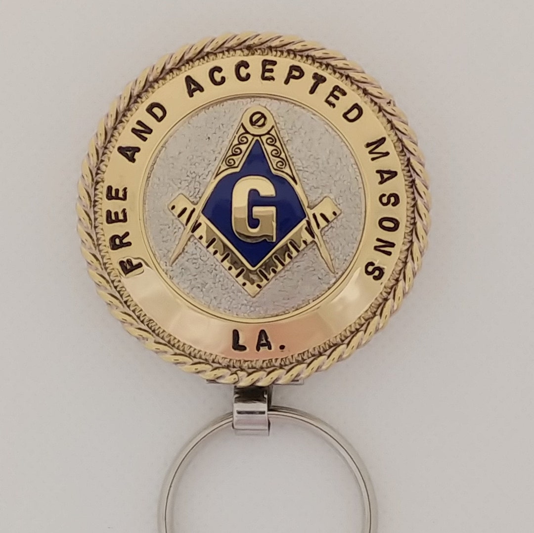 Handcrafted Louisiana Masonic Key Chain - Etsy
