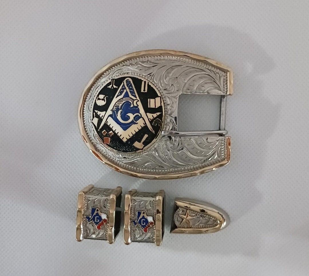 Ranger Buckle Set Master Mason Emblem - Etsy