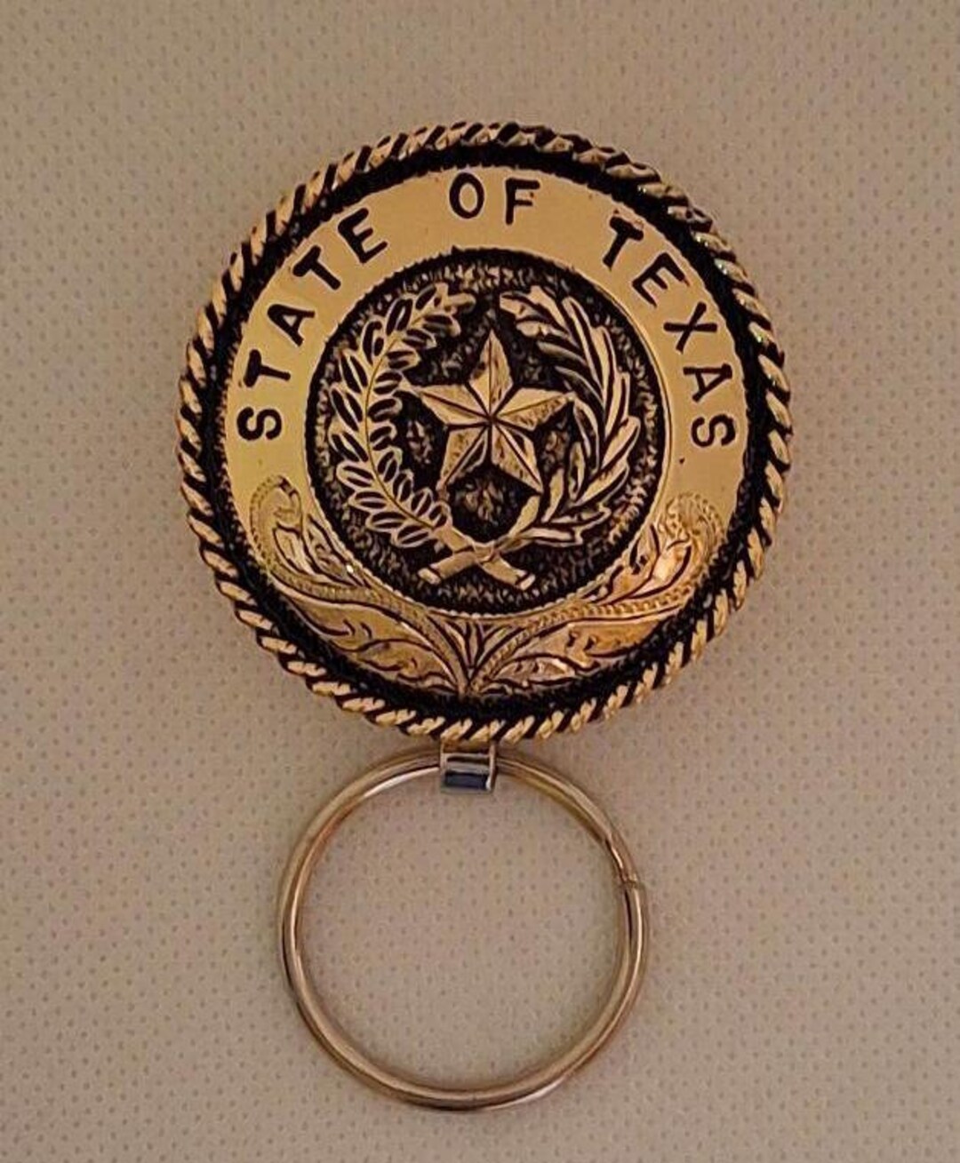 Handcrafted Texas Key Chain With State Seal - Etsy