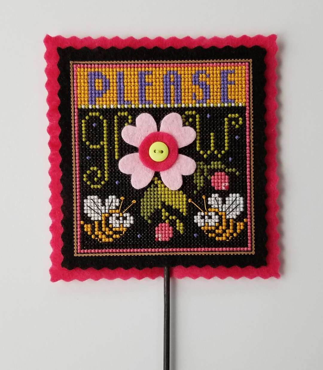 PRE-ORDER Please Grow by Val's Stuff kit Includes Chart, Perforated ...