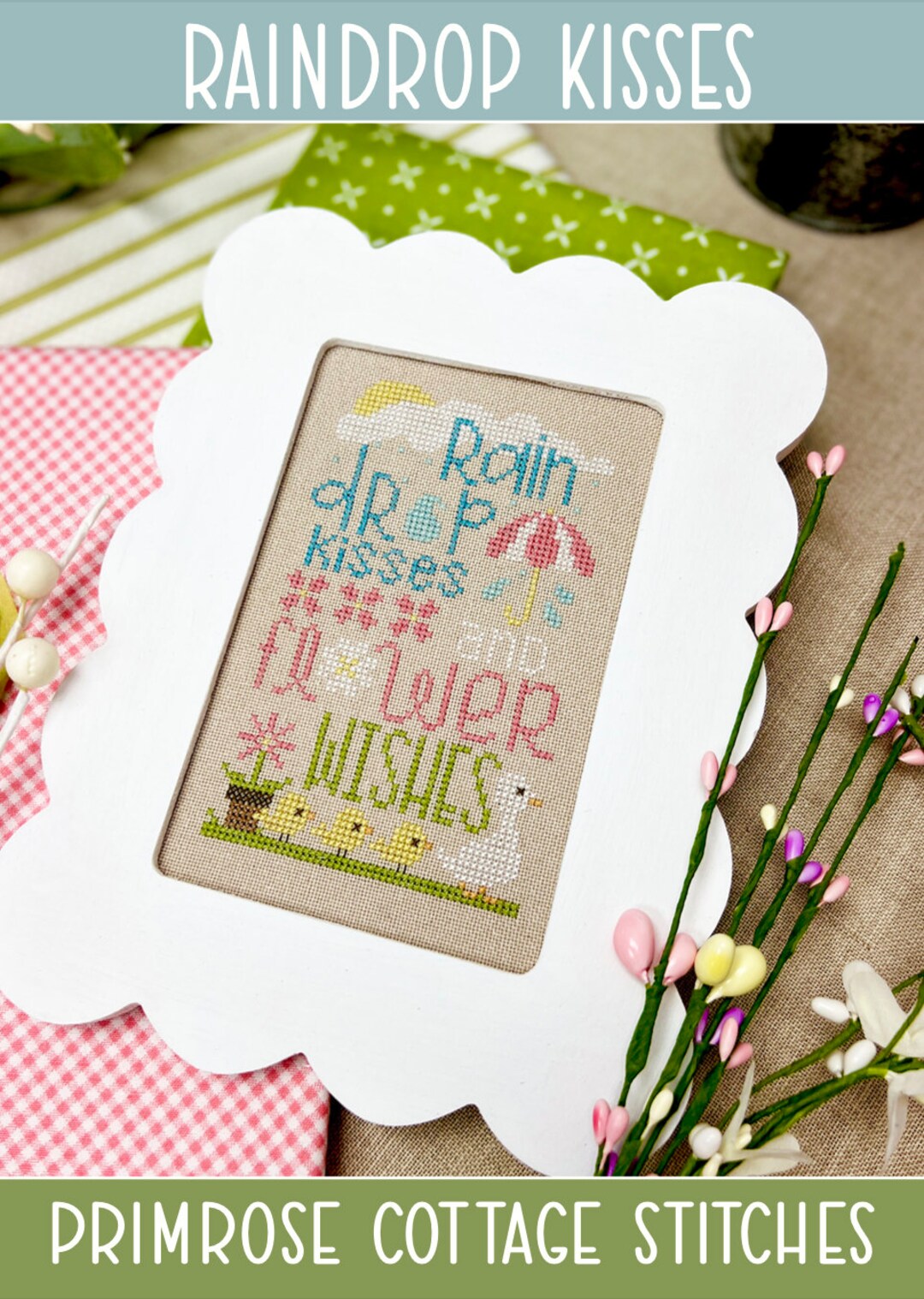 Raindrop Kisses by Primrose Cottage Stitches - Etsy