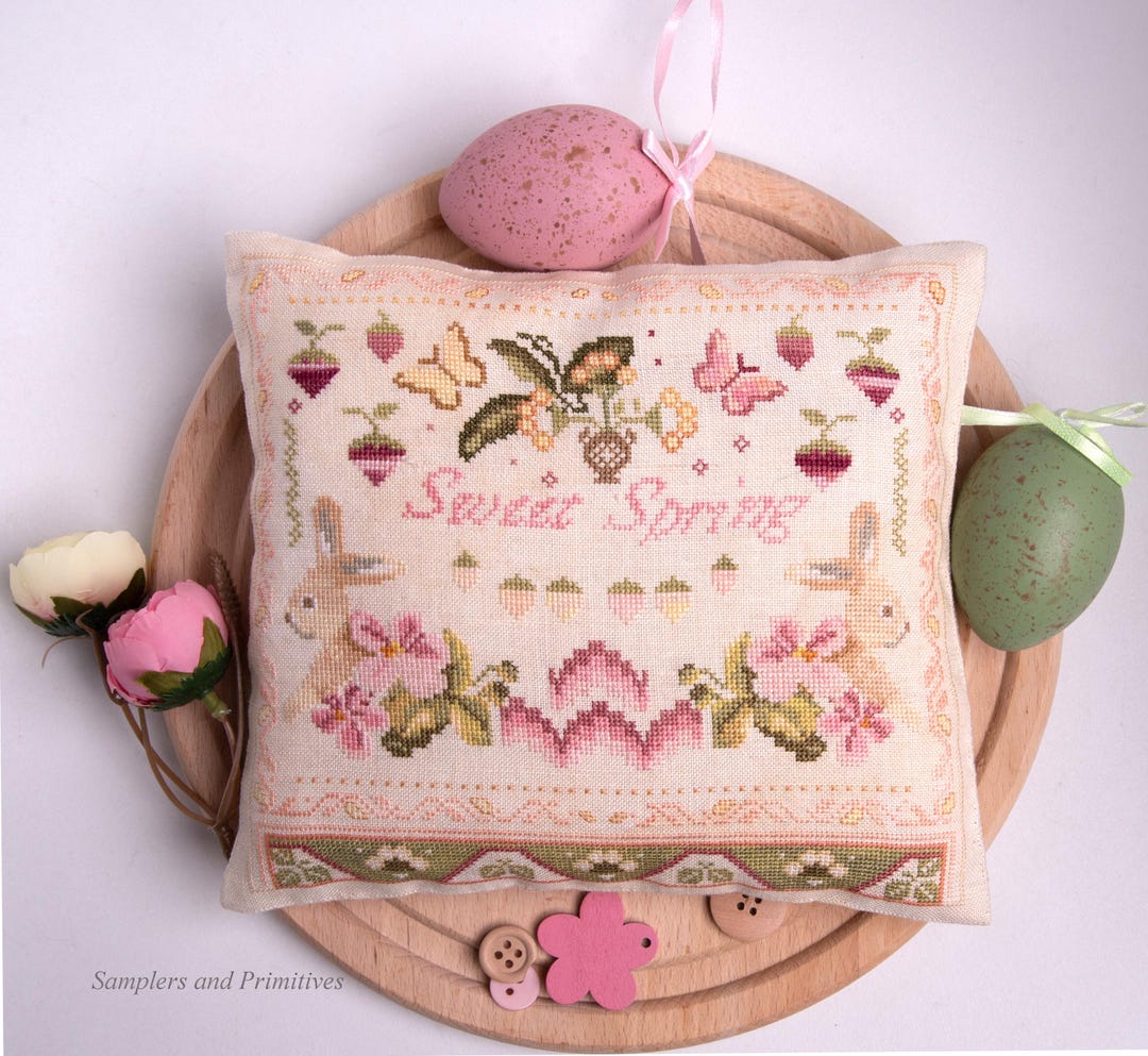 Sweet Spring by Samplers and Primitives - Etsy
