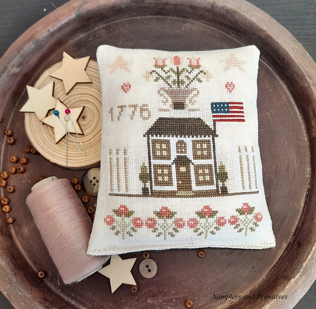 PDF Digital Download 1776 Patriotic House by Samplers and Primitives - Etsy
