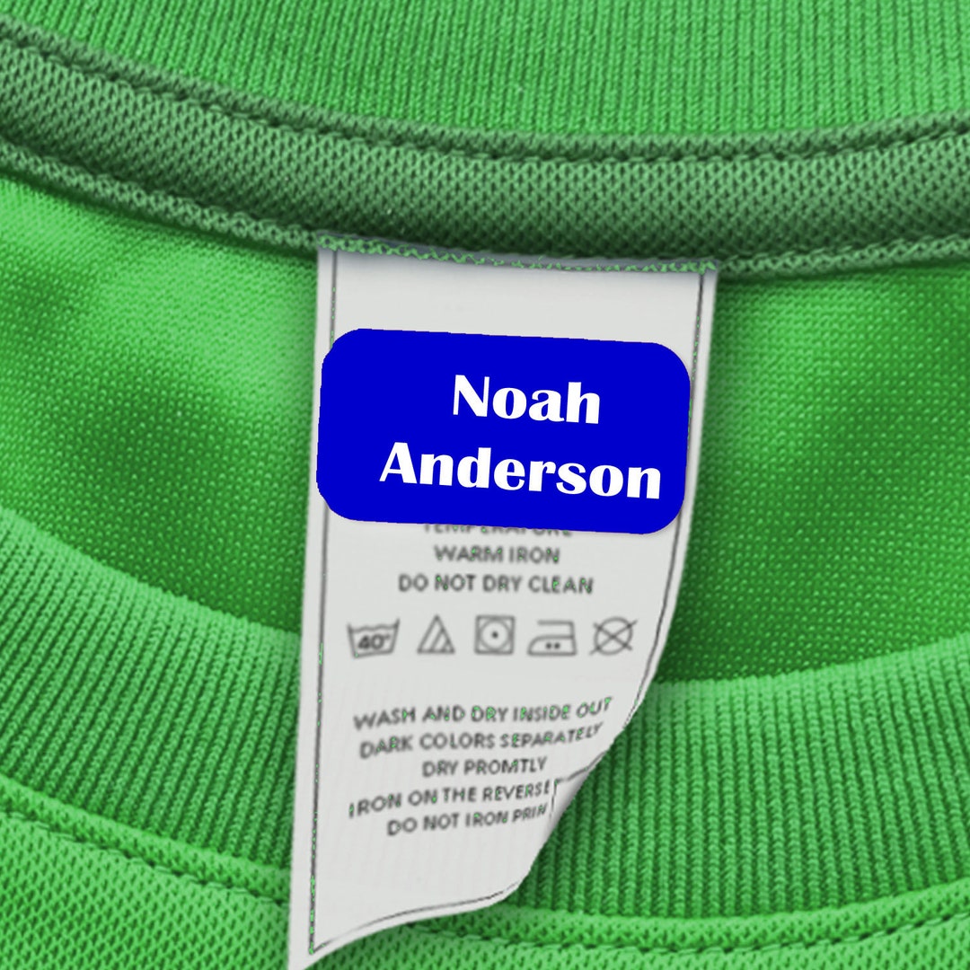 60 Clothing Tag Labels, Laundry Safe Labels for Clothing, Personalized ...