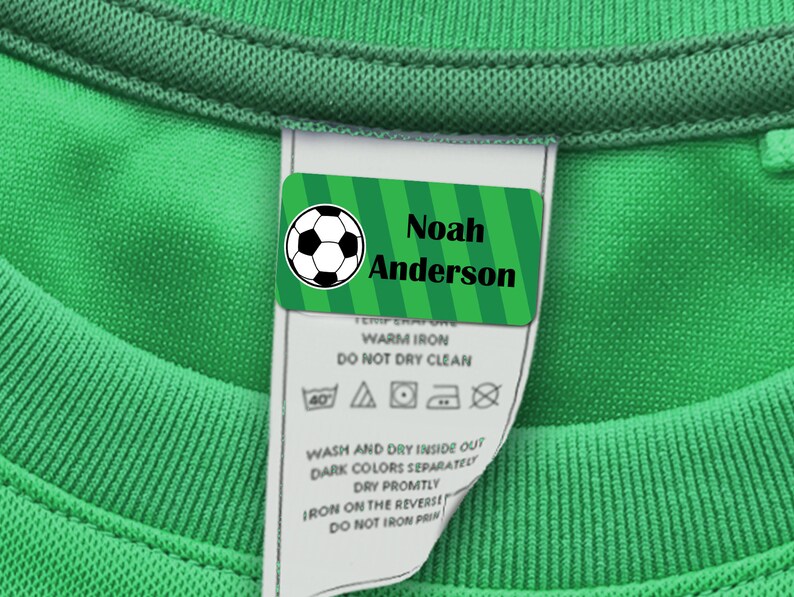 60 School Uniform Labels Clothing Tag Labels soccer Design - Etsy