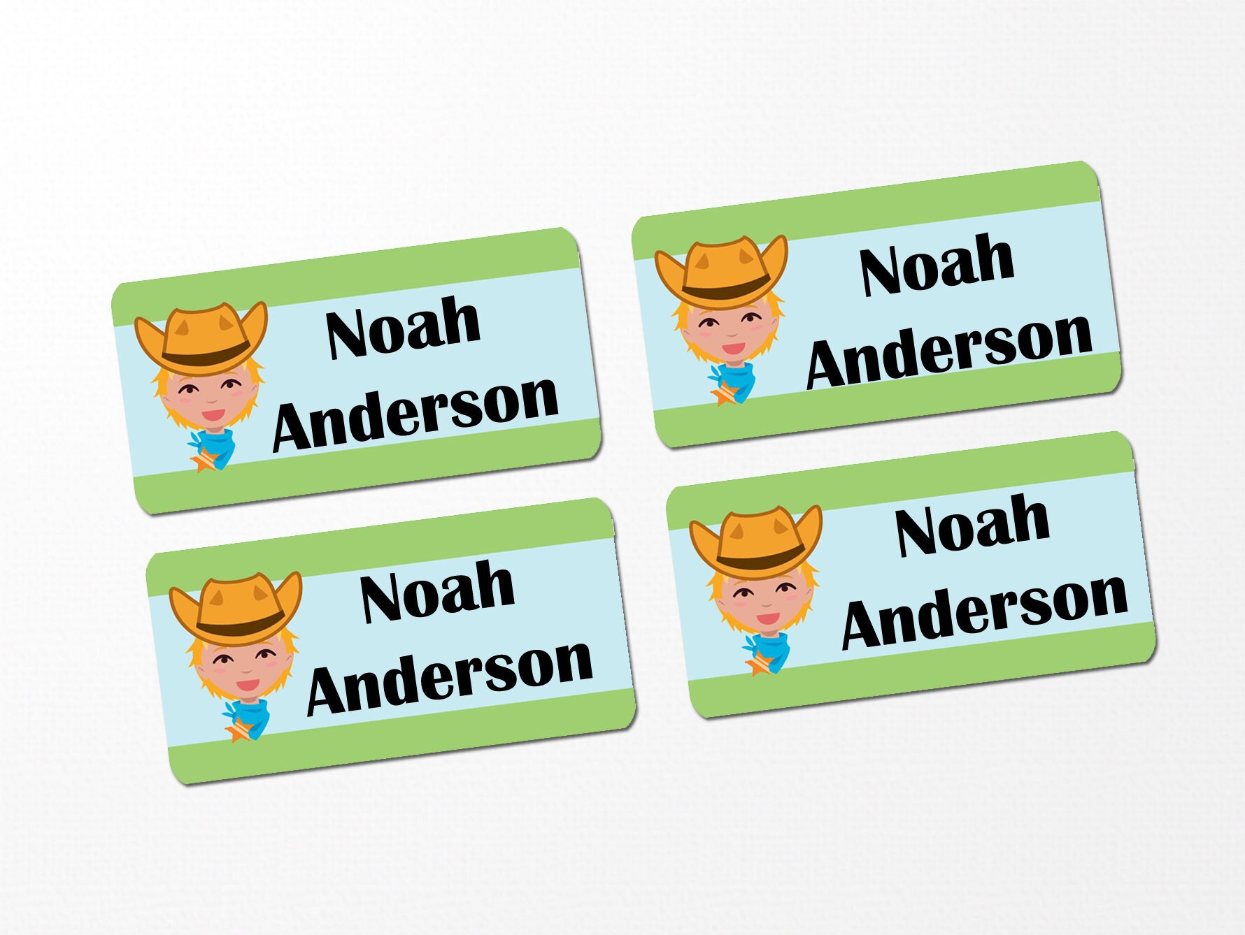 60 Clothing Tag Labels, Camp Name Labels (cowboy Design) - Etsy