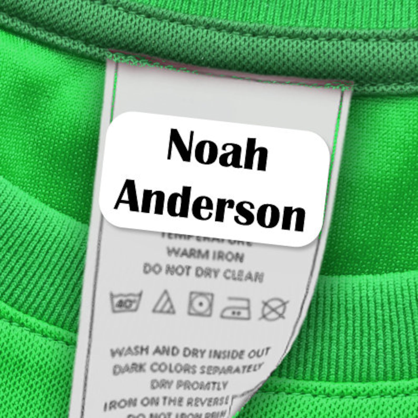 60 Clothing Tag Labels, Laundry Safe Labels for Clothing, Personalized ...