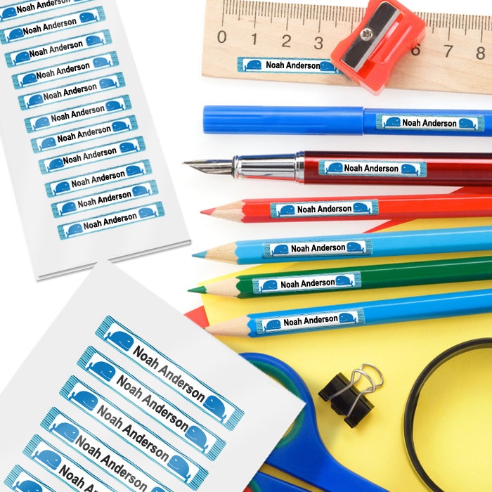 34 Skinny Pen or Pencil Labels Labels for School Supplies - Etsy