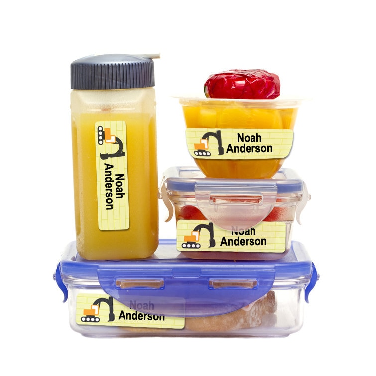 Pre School Labels, Lunch Container Labels, Personalized With Your Name ...