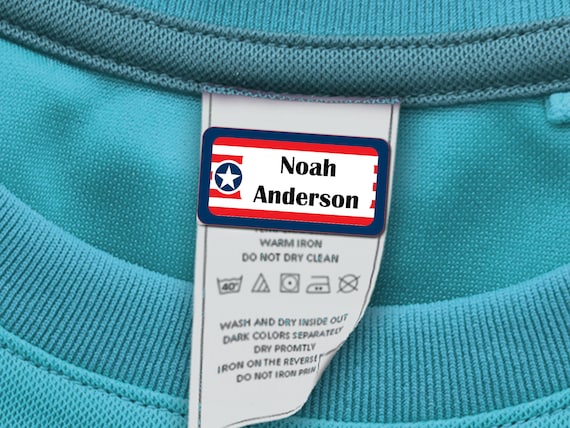 60 School Uniform Labels Clothing Tag Labels Tri Color | Etsy
