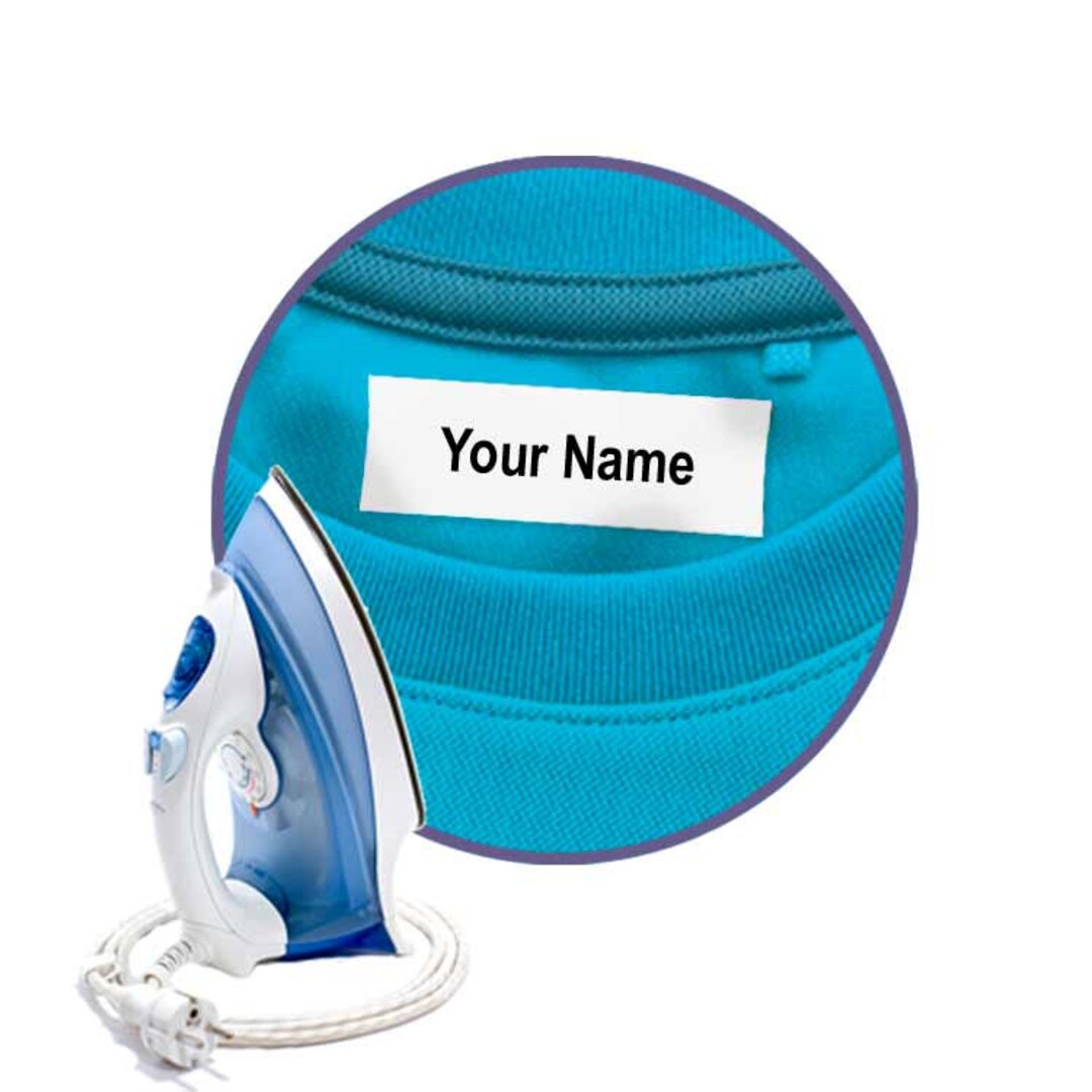 100 IRON ON Clothing Labels, 1, 2, or 3 Lines, Personalized With Your ...
