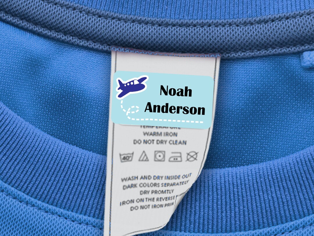 60 Personalized STICK-ON Laundry Labels, Washer & Dryer Safe Labels for ...