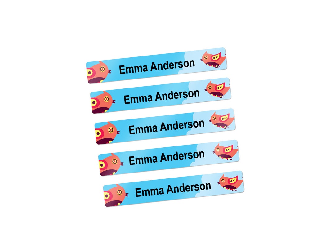 34 MINI LABELS, Pen Labels, Pencil Labels, Crayon Labels, School Supply ...