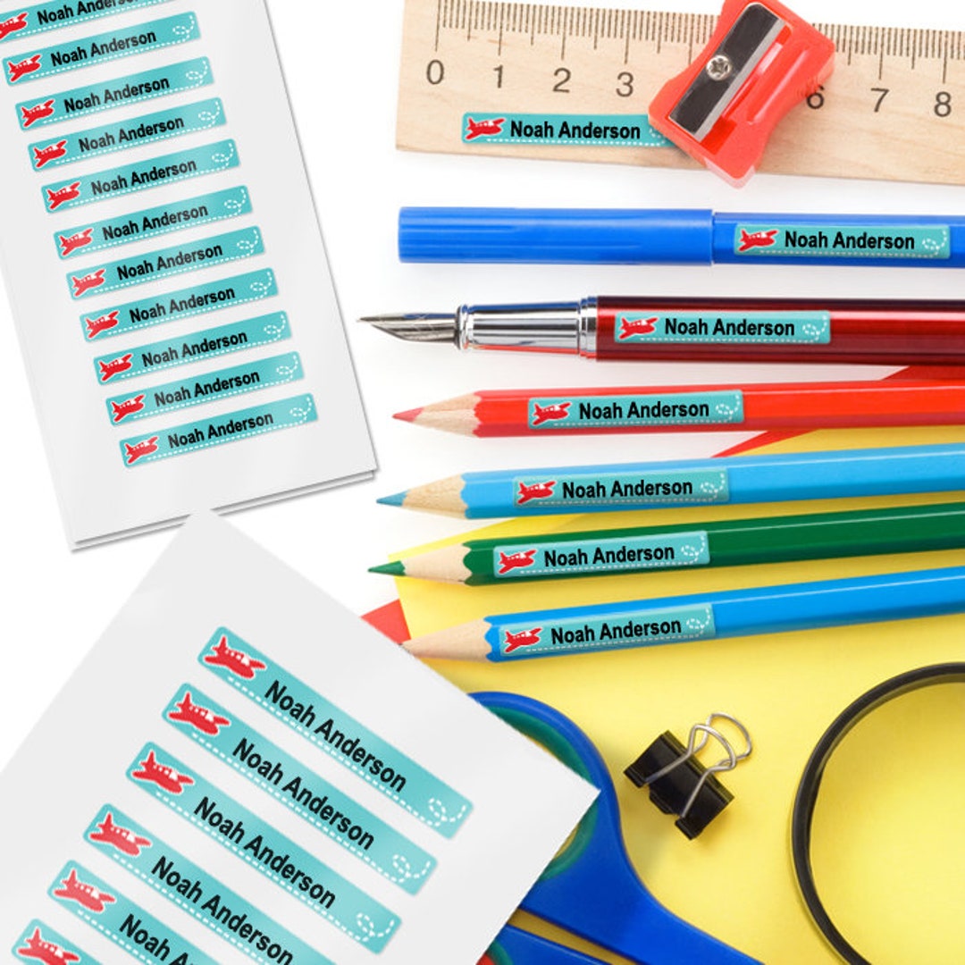34 MINI School Supply Labels, Name Labels for Kids (choose Your Design ...