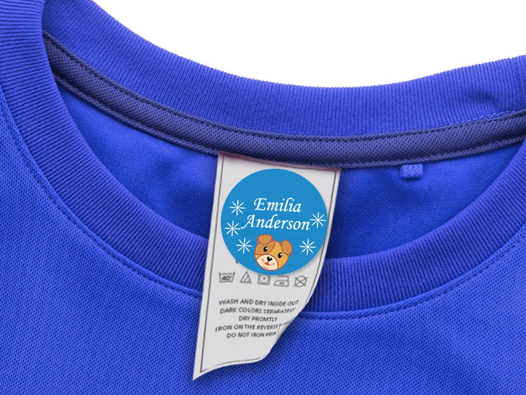48 ROUND Clothing Tag Labels, Laundry Safe Labels for Clothing ...