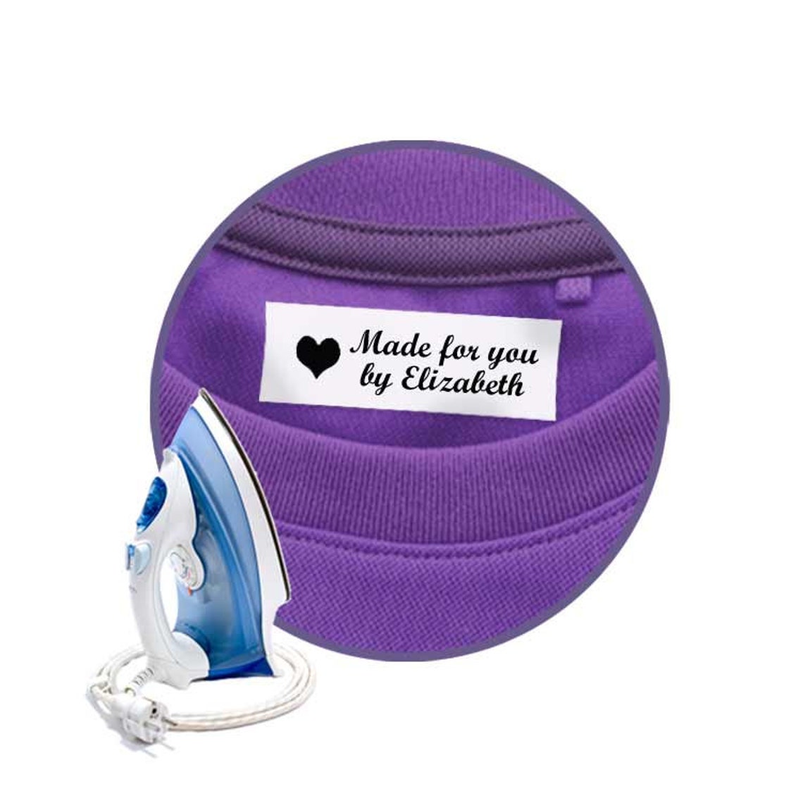 100 Crafters Iron on Labels for Clothing Personalized With - Etsy