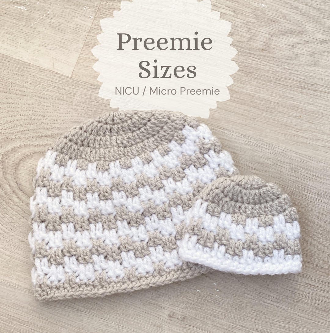 Preemie Baby Hat - CROCHET PATTERN – 9 Sizes - Beginner Friendly - PDF ...