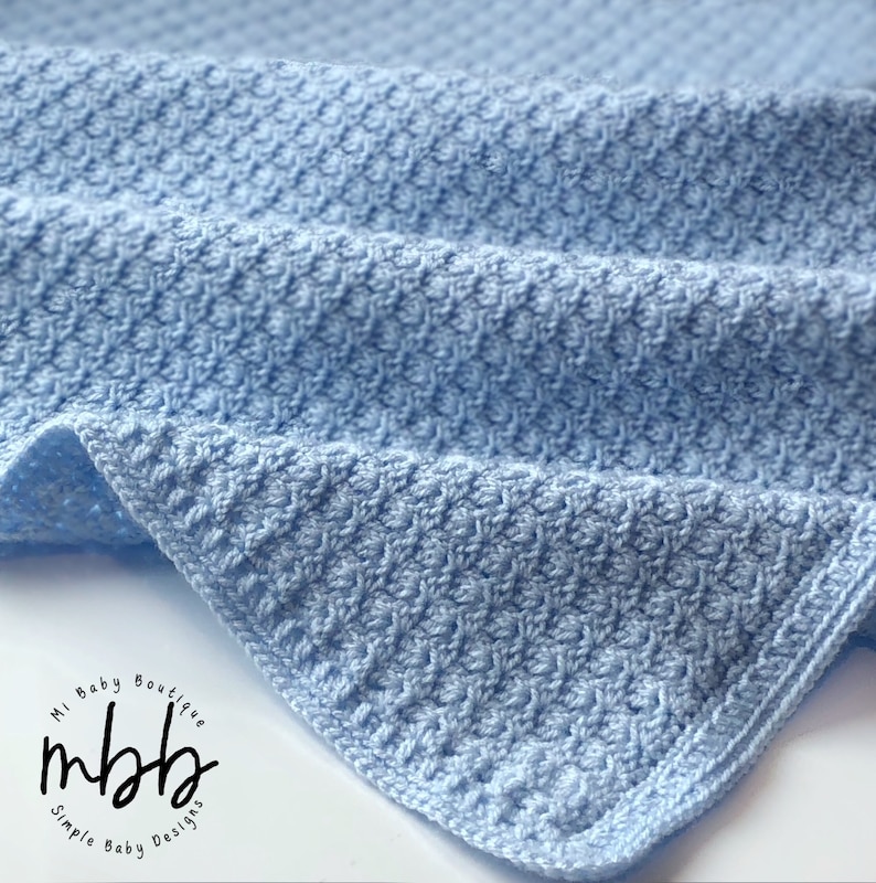 Simply Textured Baby Blanket - ANY SIZE - Crochet Pattern - Baby | Girl ...