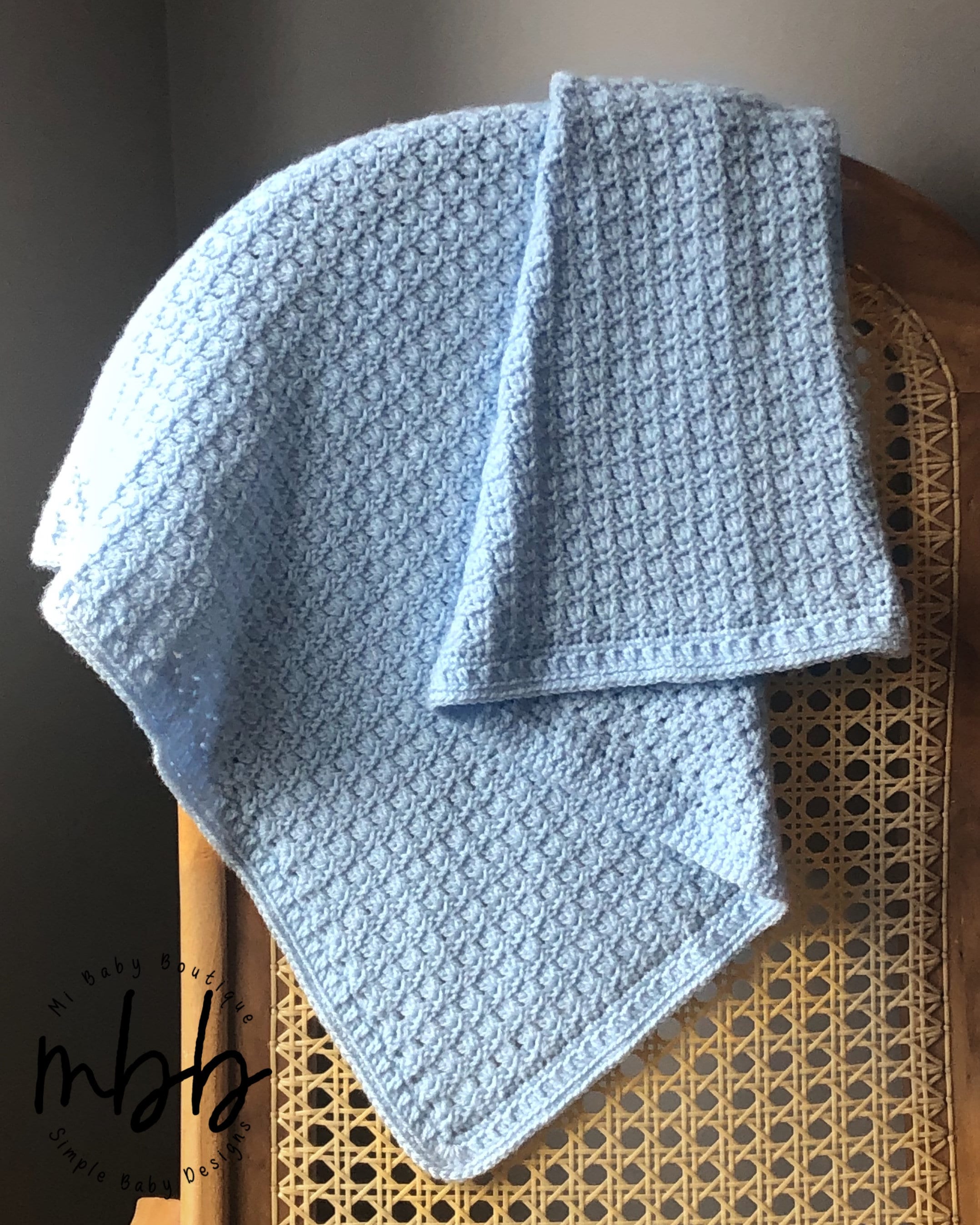 Simply Textured Baby Blanket ANY SIZE Crochet Pattern - Etsy