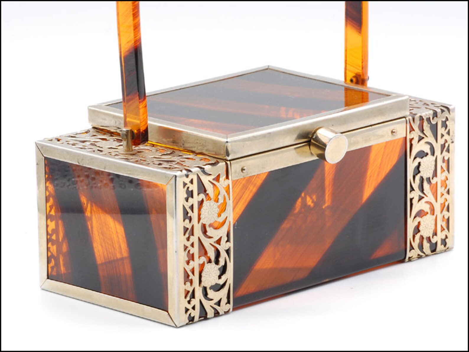 Vintage Tyrolean NY Lucite Filigree Handbag Purse - Etsy