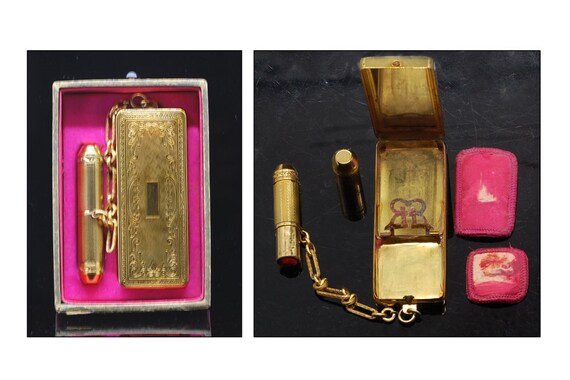 Antique 1910s Du Barry Hudnut Dance Compact with atta… - Gem