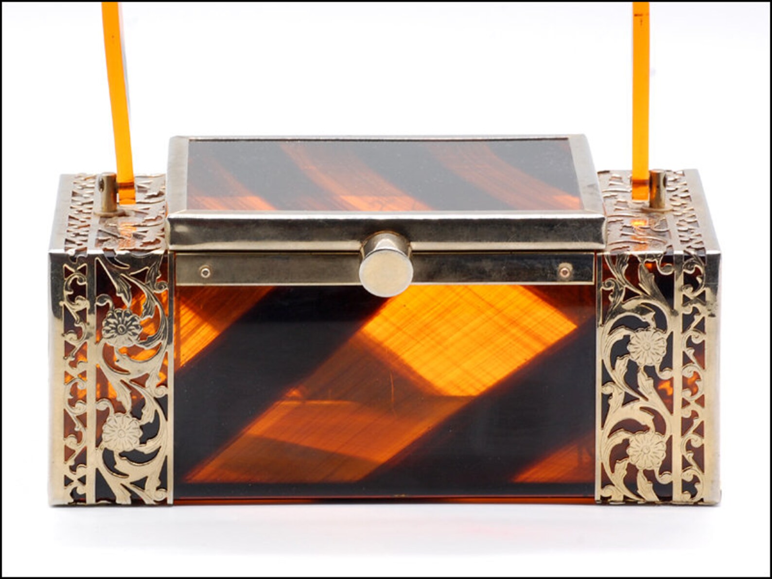 Vintage Tyrolean NY Lucite Filigree Handbag Purse - Etsy