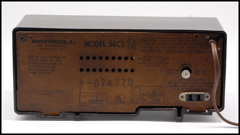 1955 Motorola Mid Century AM Radio 56CS With Telechron Alarm - Etsy