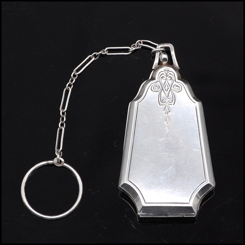 Antique 1920s Sterling Silver Dance Card Coin Holder With Attached ...