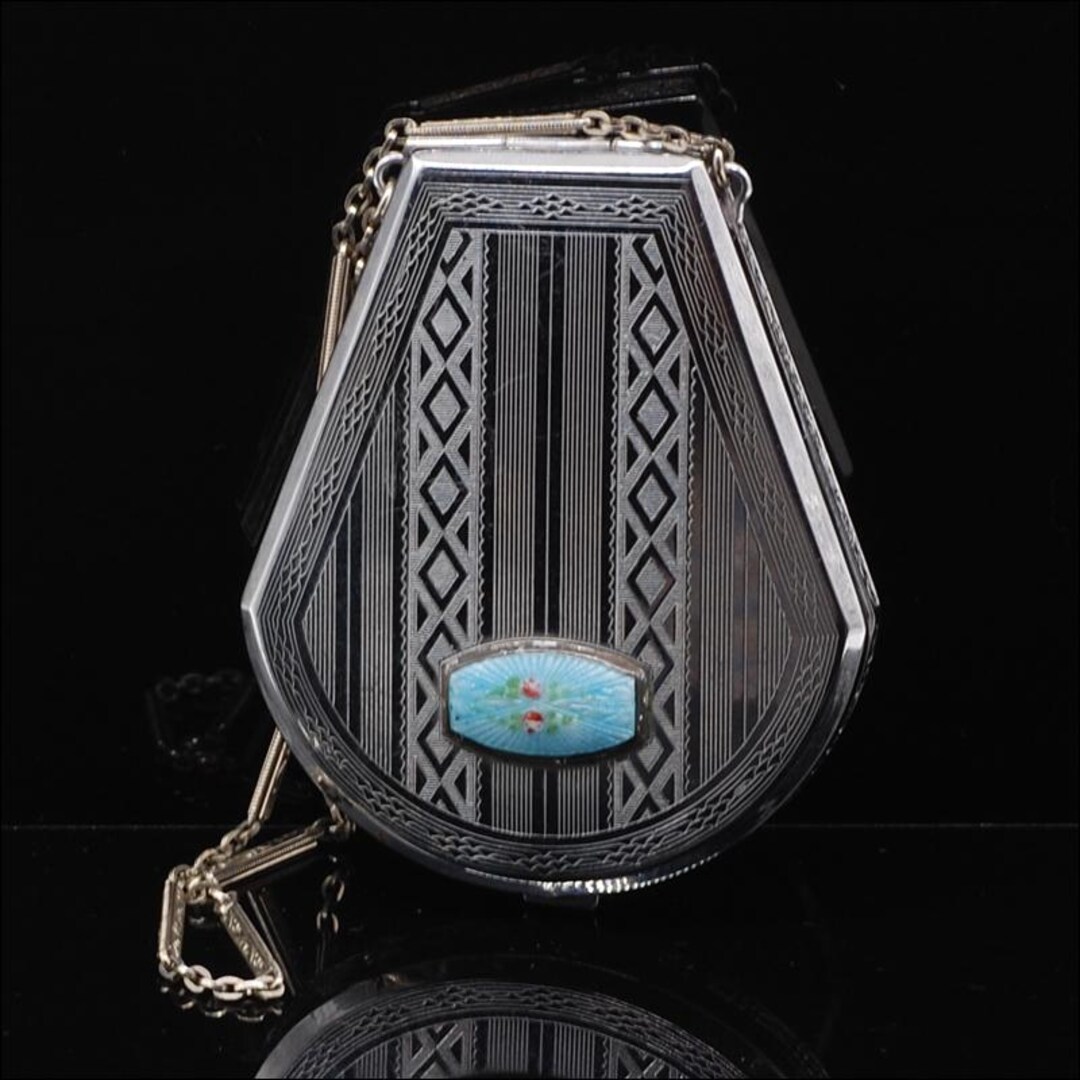 Vintage Elgin Art Deco American Powder, Rouge and Lipstick Compact ...