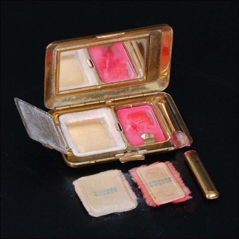 Vintage Richard Hudnut Triple Compact With Powder Rouge and - Etsy