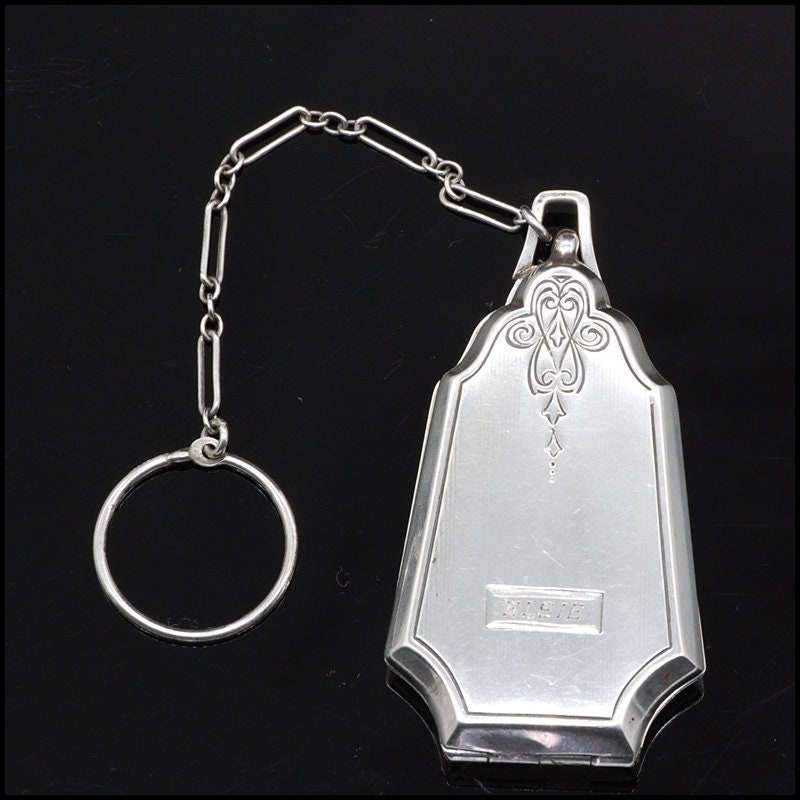 Antique 1920s Sterling Silver Dance Card Coin Holder With Attached ...