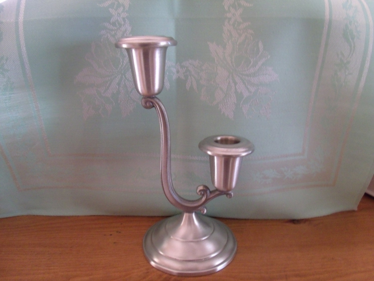 Hand Casted Pewter Two Light Candelabra - Etsy