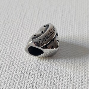 304 Stainless Steel Heart With Daughter Word Beads, 5.5 Mm Hole ...