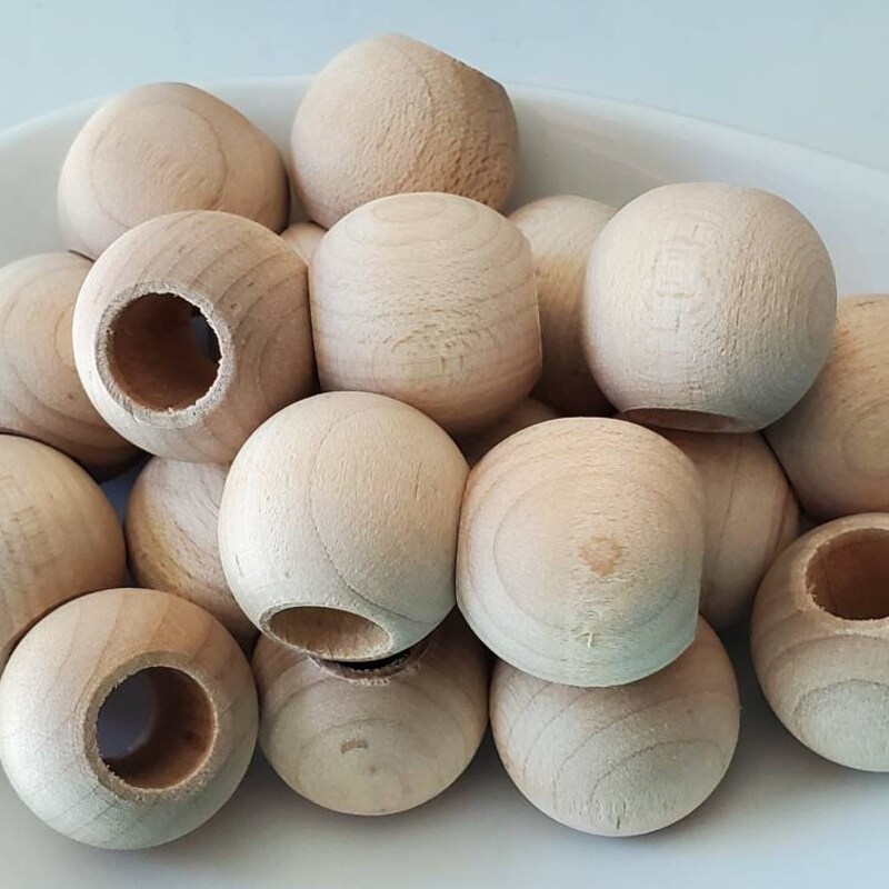 Large Wood Beads - Etsy