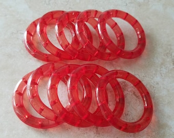 Clear Red Plastic | Etsy