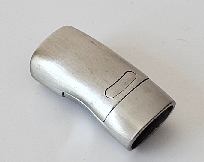 Stainless Steel Magnetic Clasp, 11x7 Mm Hole, Licorice Leather Clasp ...
